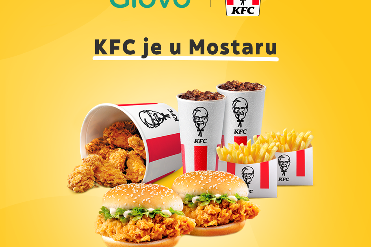 KFC od sada dostupan putem Glovo aplikacije u Mostaru uz brzu dostavu ...