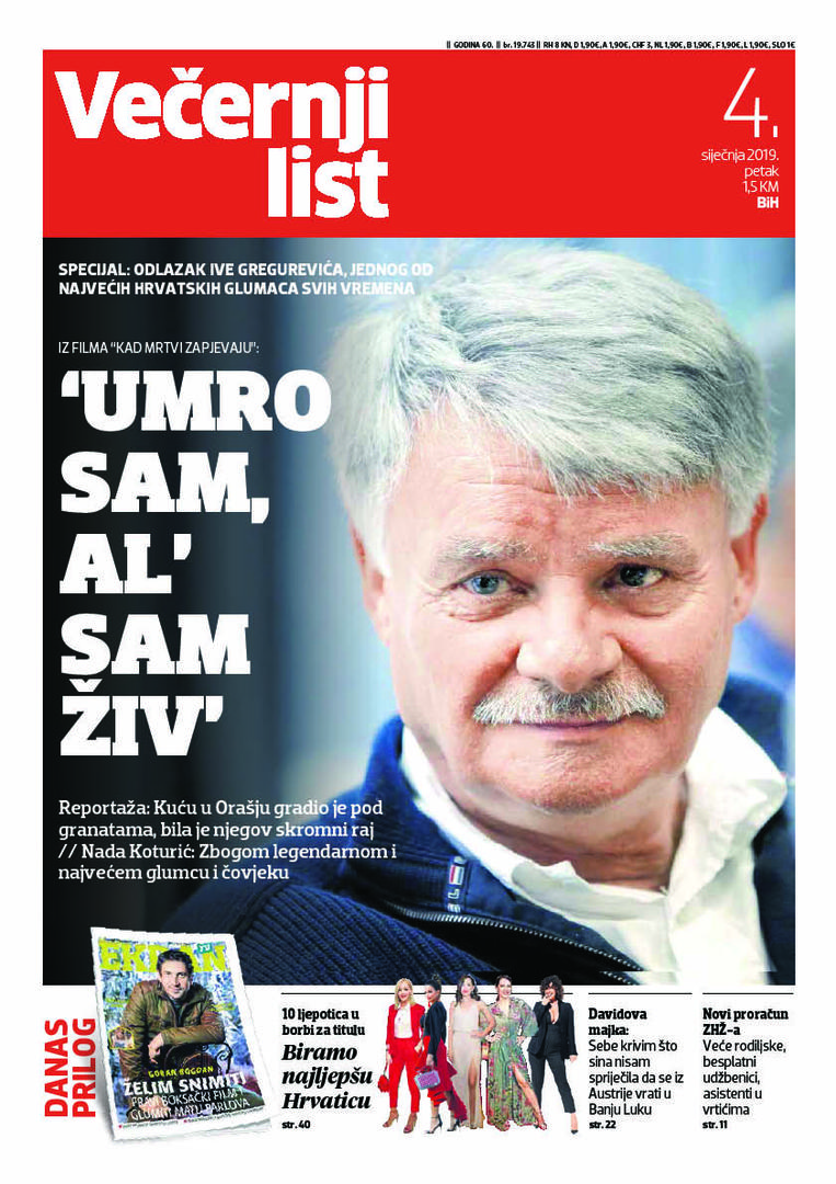 Pročitajte što vam donosi u petak tiskano izdanje Večernjeg lista BiH ...