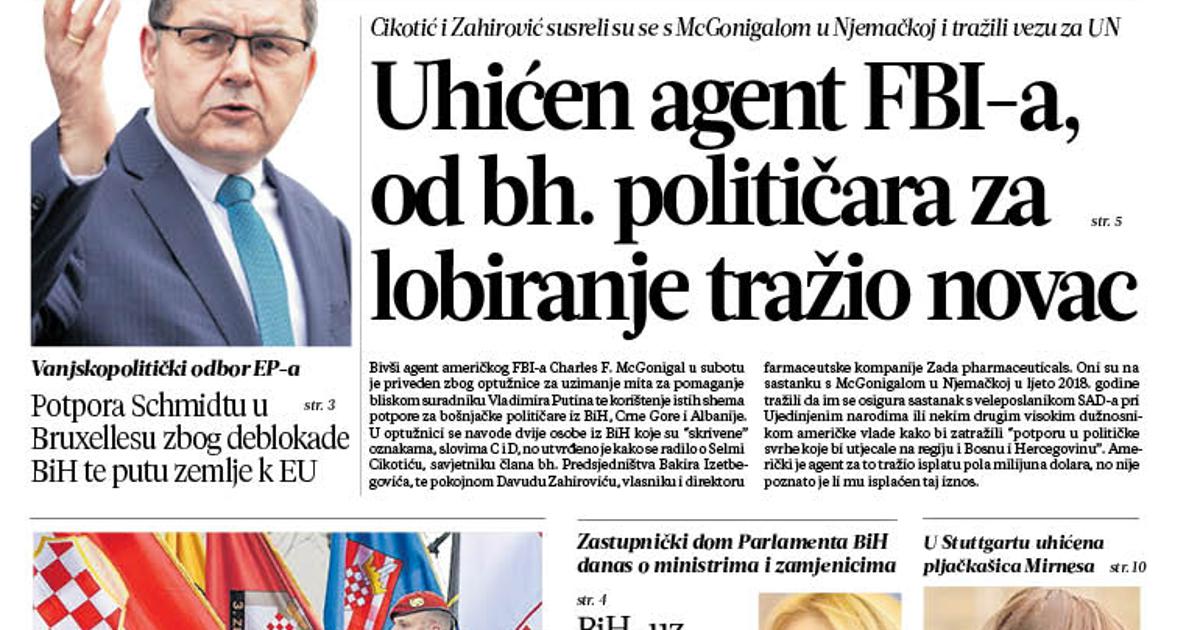 VEČERNJI LIST BIH, TISKANO IZDANJE - www.vecernji.ba