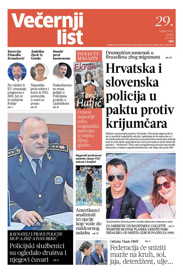 Pročitajte što vam ovoga petka donosi Večernji list BiH - www.vecernji.ba