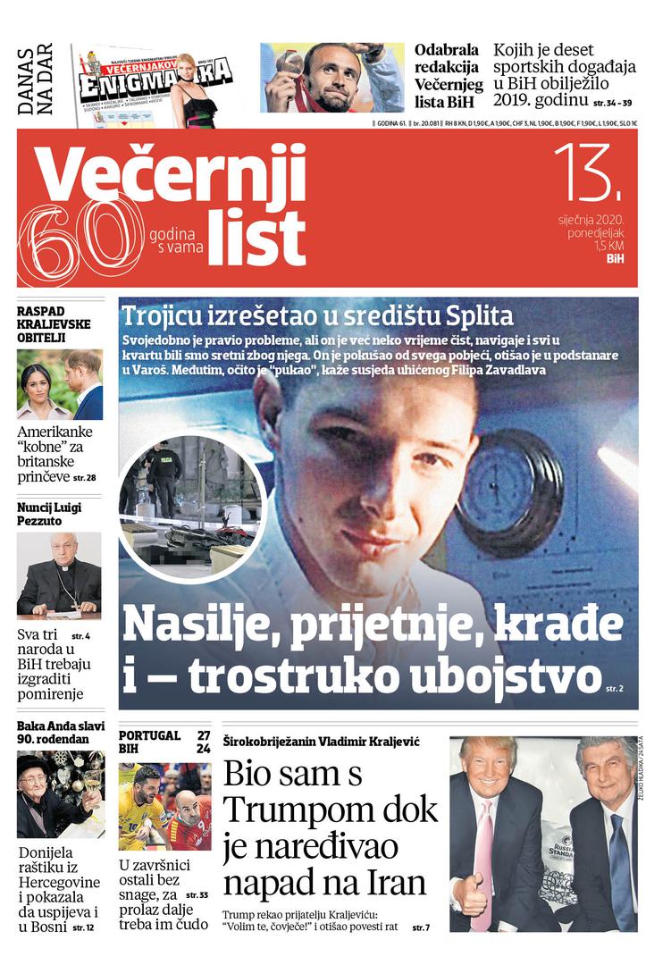 Pročitajte što vam donosi u ponedjeljak tiskano izdanje Večernjeg lista ...