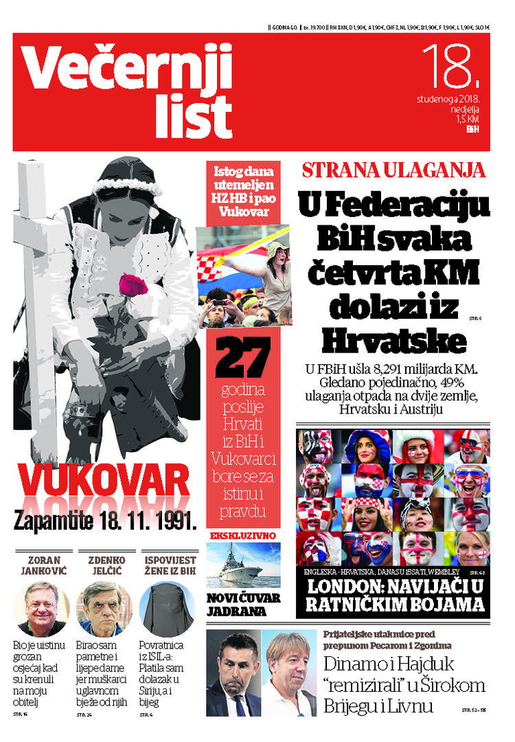 Pročitajte što vam donosi u nedjelju tiskano izdanje Večernjeg lista ...