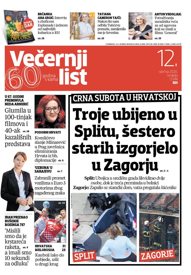 Pročitajte što vam donosi u nedjelju tiskano izdanje Večernjeg lista ...